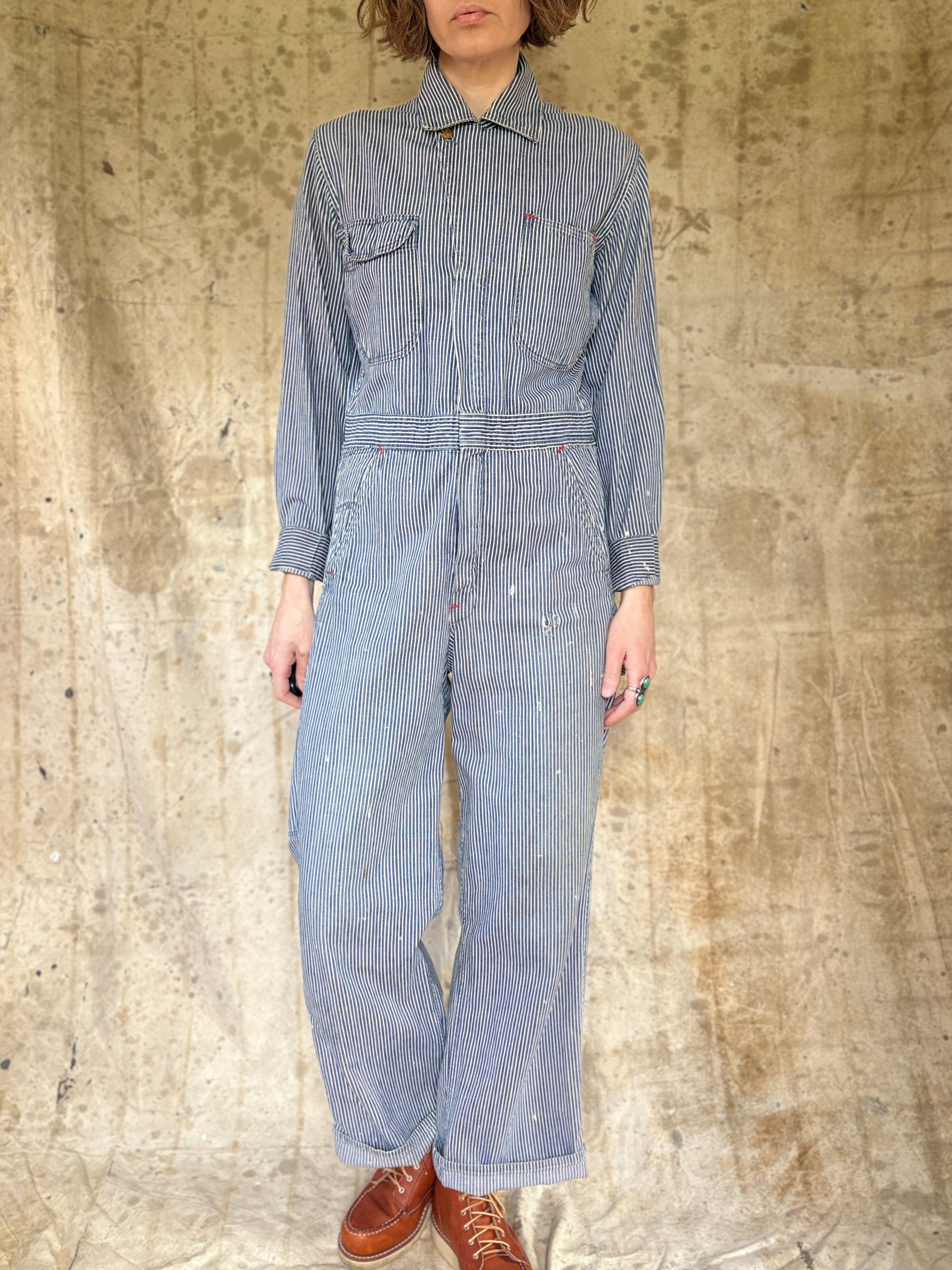 50s/60s Hickory Stripe Coveralls – Double Barrel Dry Goods