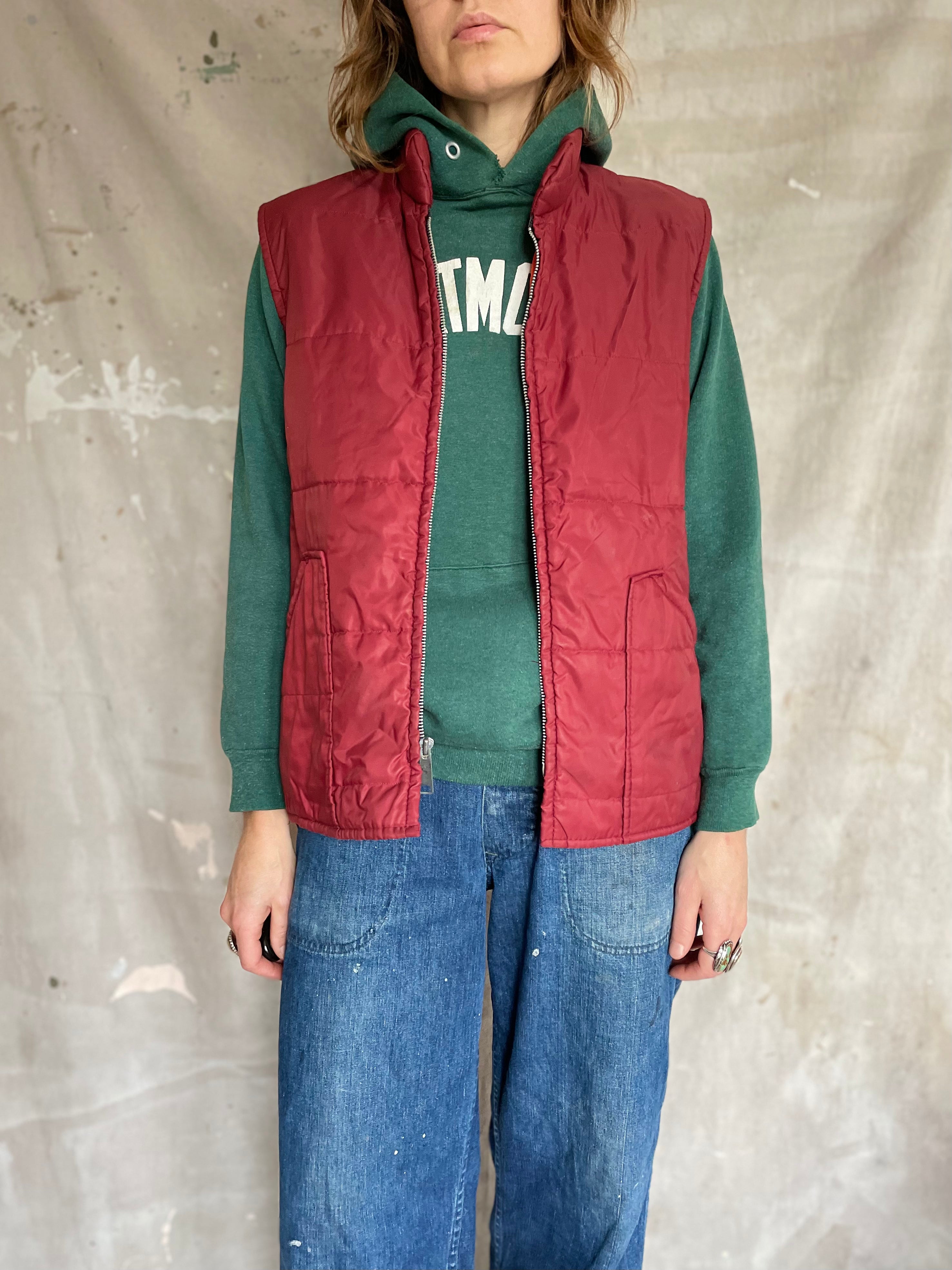 80s Maroon Vest – Double Barrel Dry Goods
