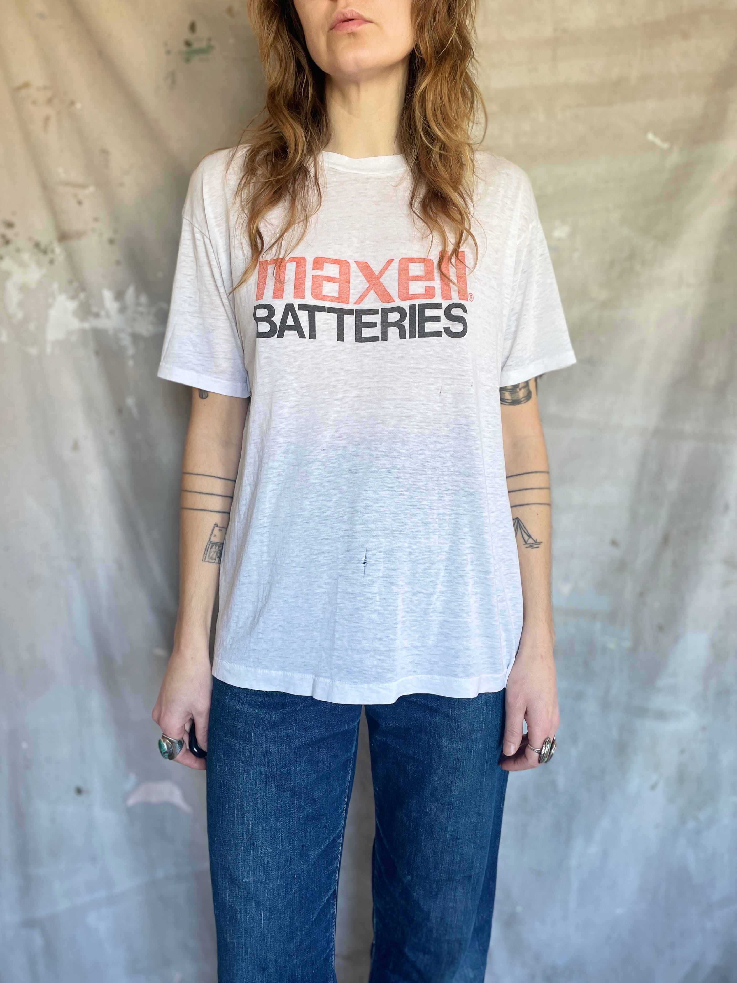 80s Maxwell Batteries Tee – Double Barrel Dry Goods