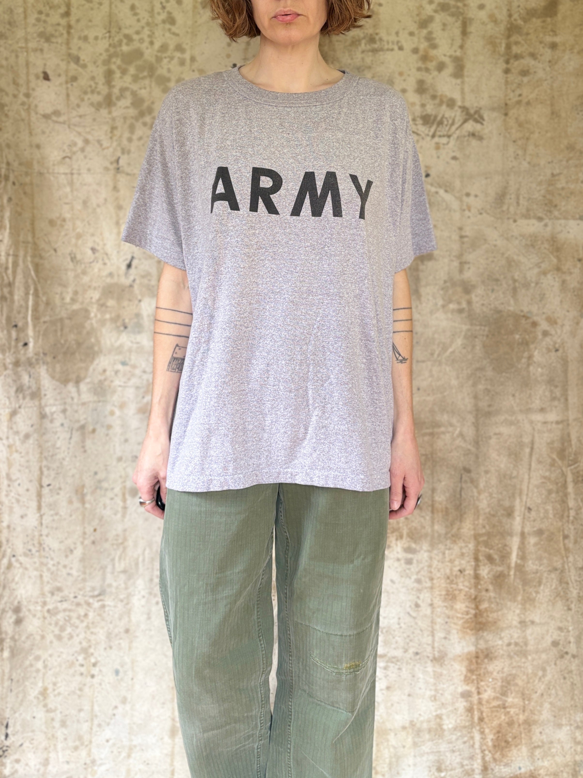 80s Army PT Uniform Tee – Double Barrel Dry Goods