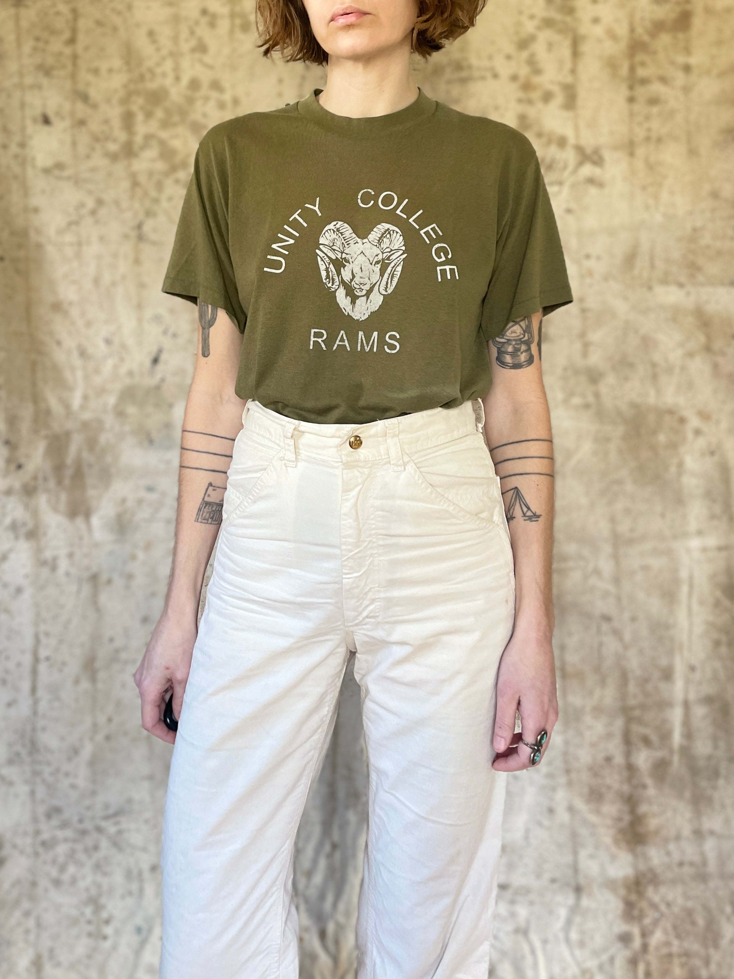 80s/90s Unity College Rams Tee – Double Barrel Dry Goods