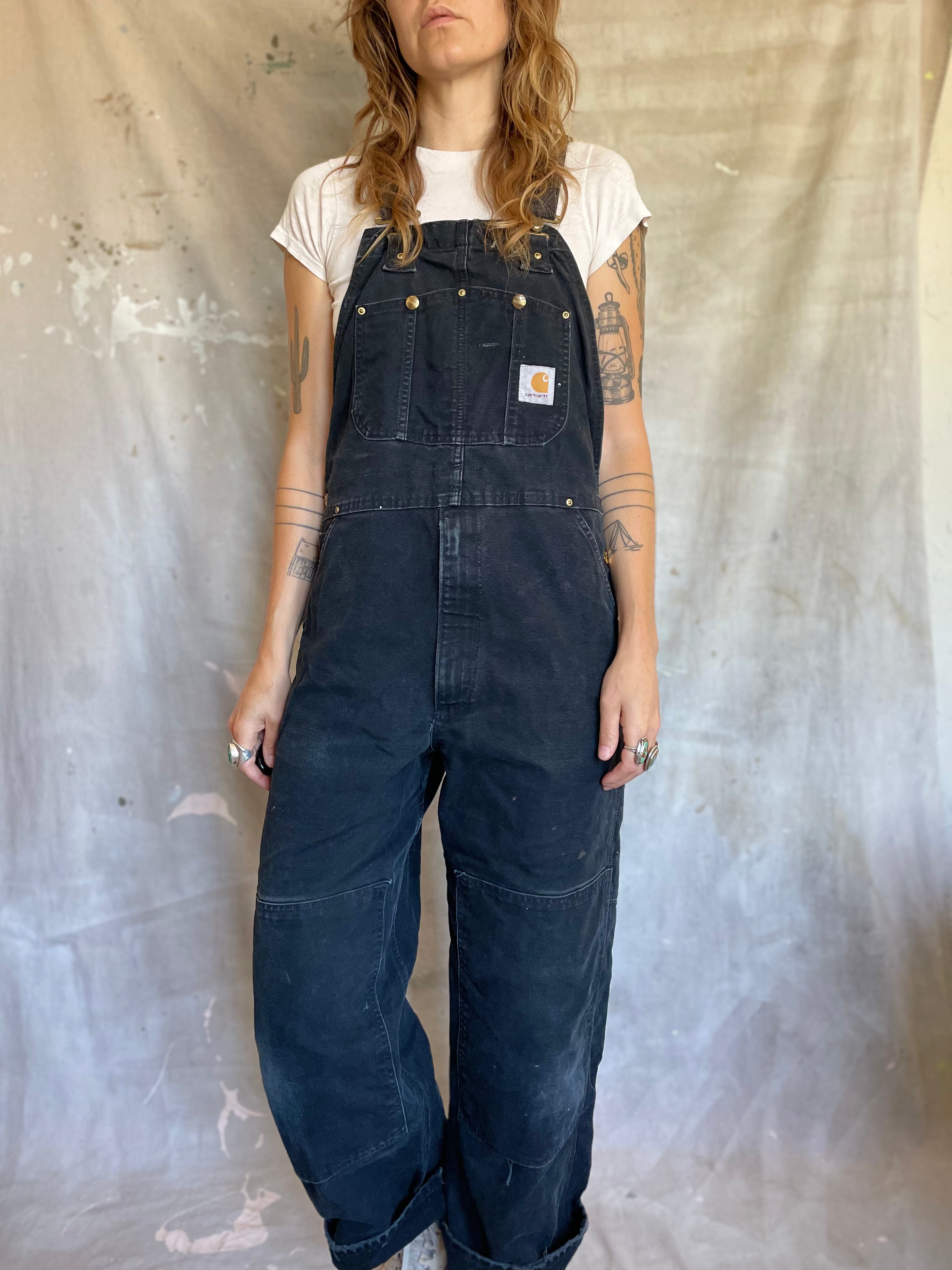 80s Black Carhartt Double Knee Overalls – Double Barrel Dry Goods