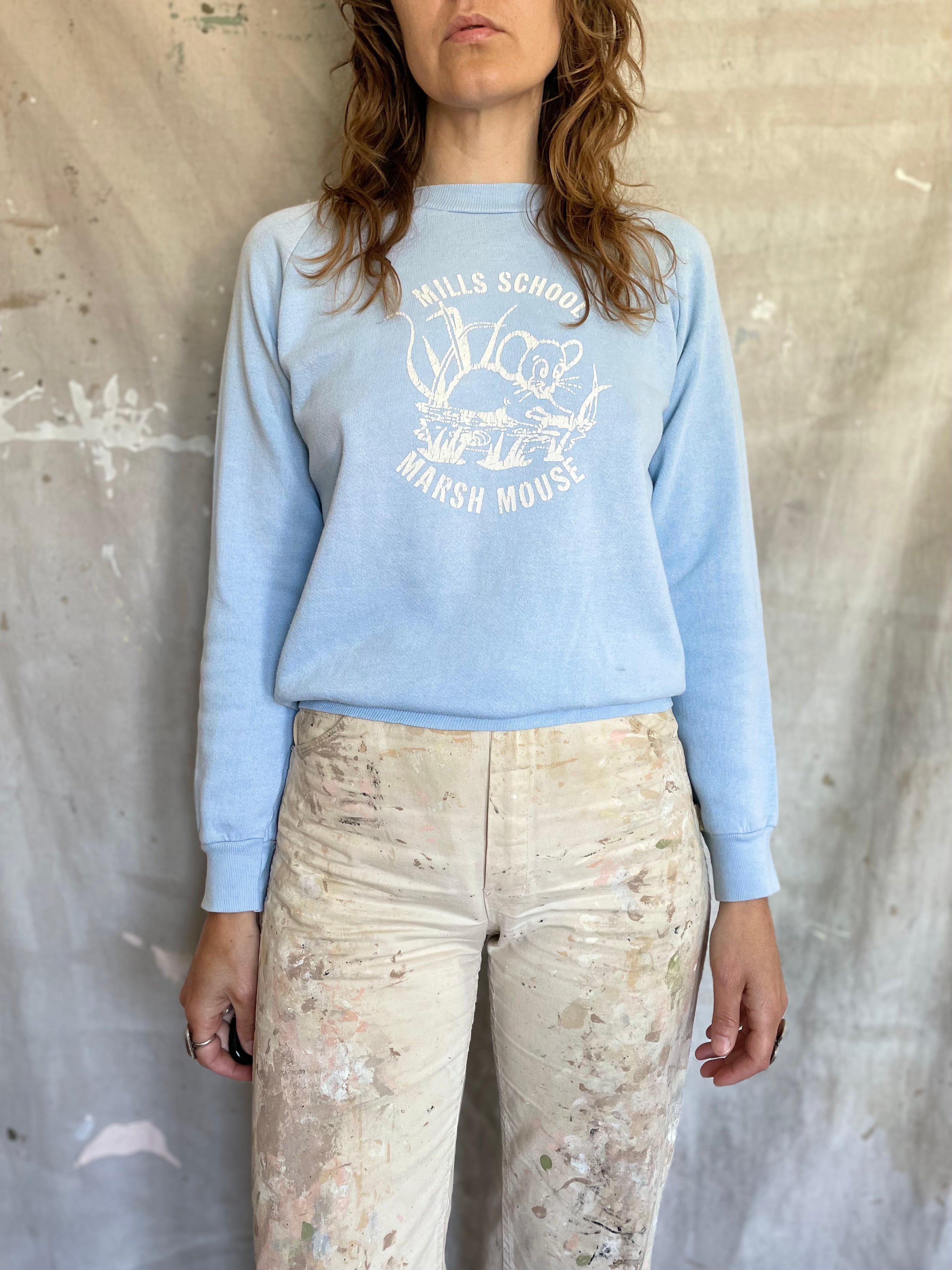 80s Mills School Marsh Mouse Sweatshirt – Double Barrel Dry Goods