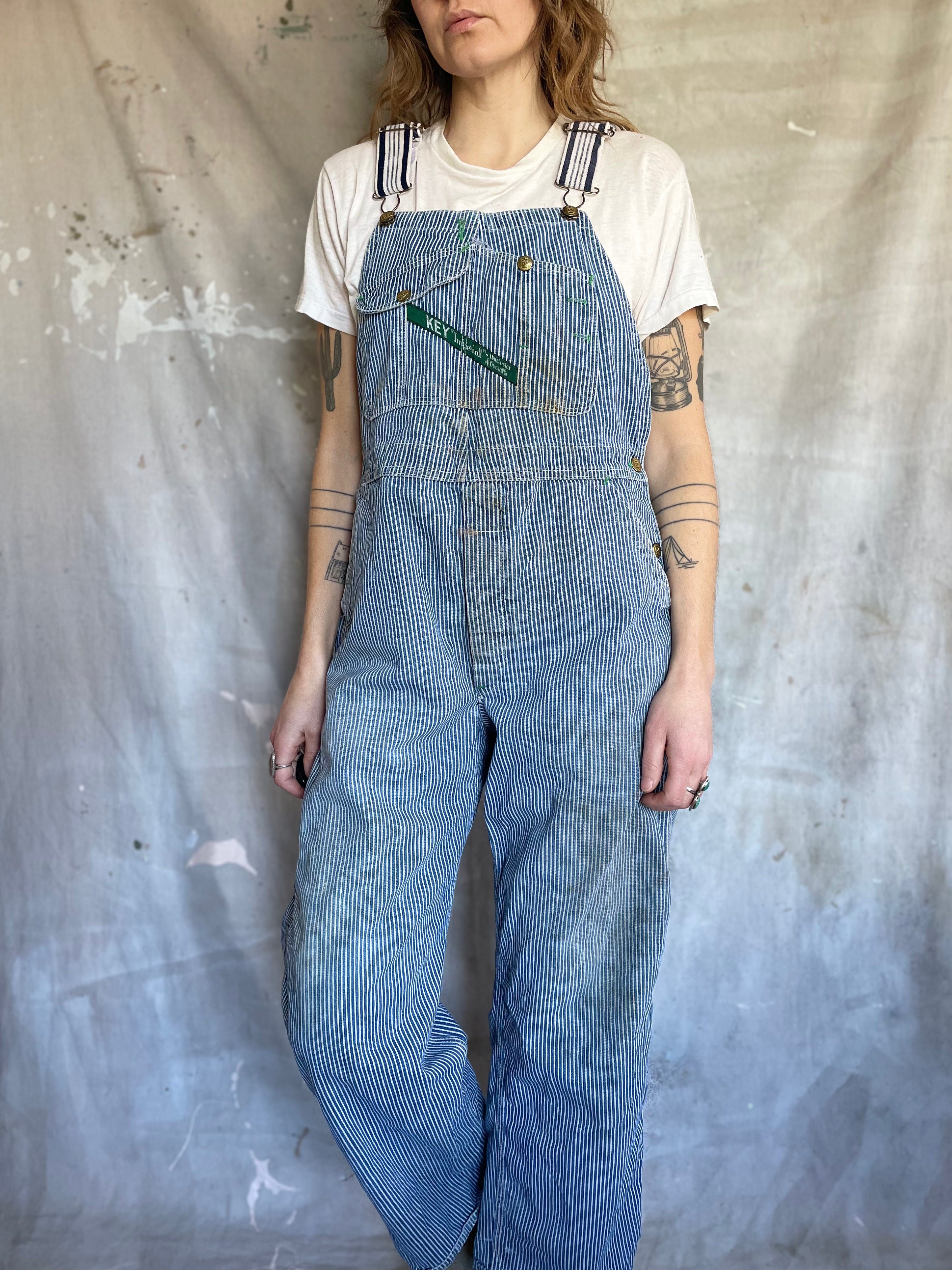 70s Key Imperial Hickory Stripe Overalls – Double Barrel Dry Goods